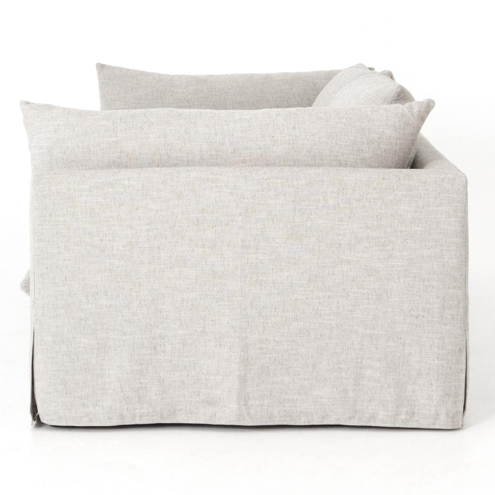 Alexa Modern Classic Light Grey Upholstered Sofa - 90 Inch