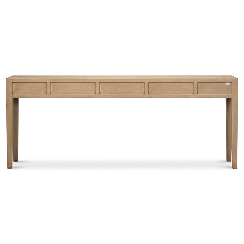 Billie Modern Classic Brown Pine Wood Rectangular Console Table Extra ...