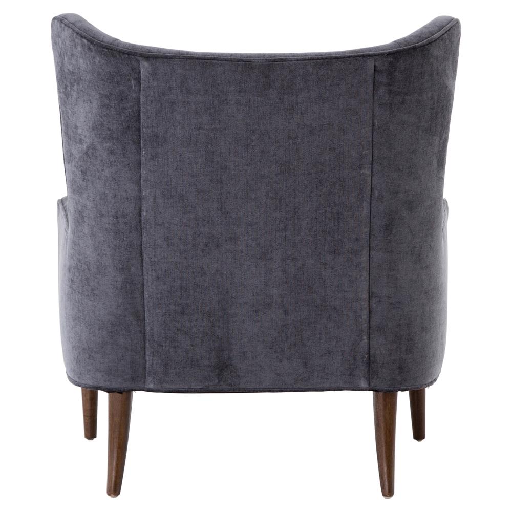 Wilmette Mid-Century Modern Charcoal Grey Tufted Wing Back Occasional ...