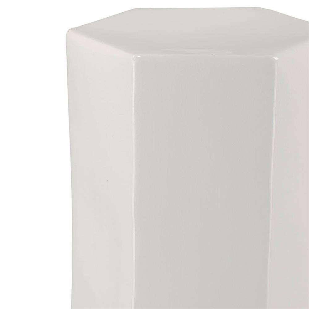 Jett Modern Classic Novelty White Ceramic Side Table