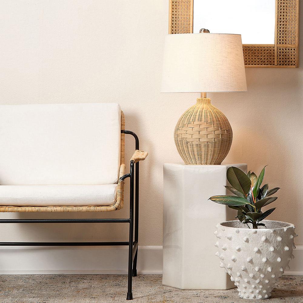 Jett Modern Classic Novelty White Ceramic Side Table
