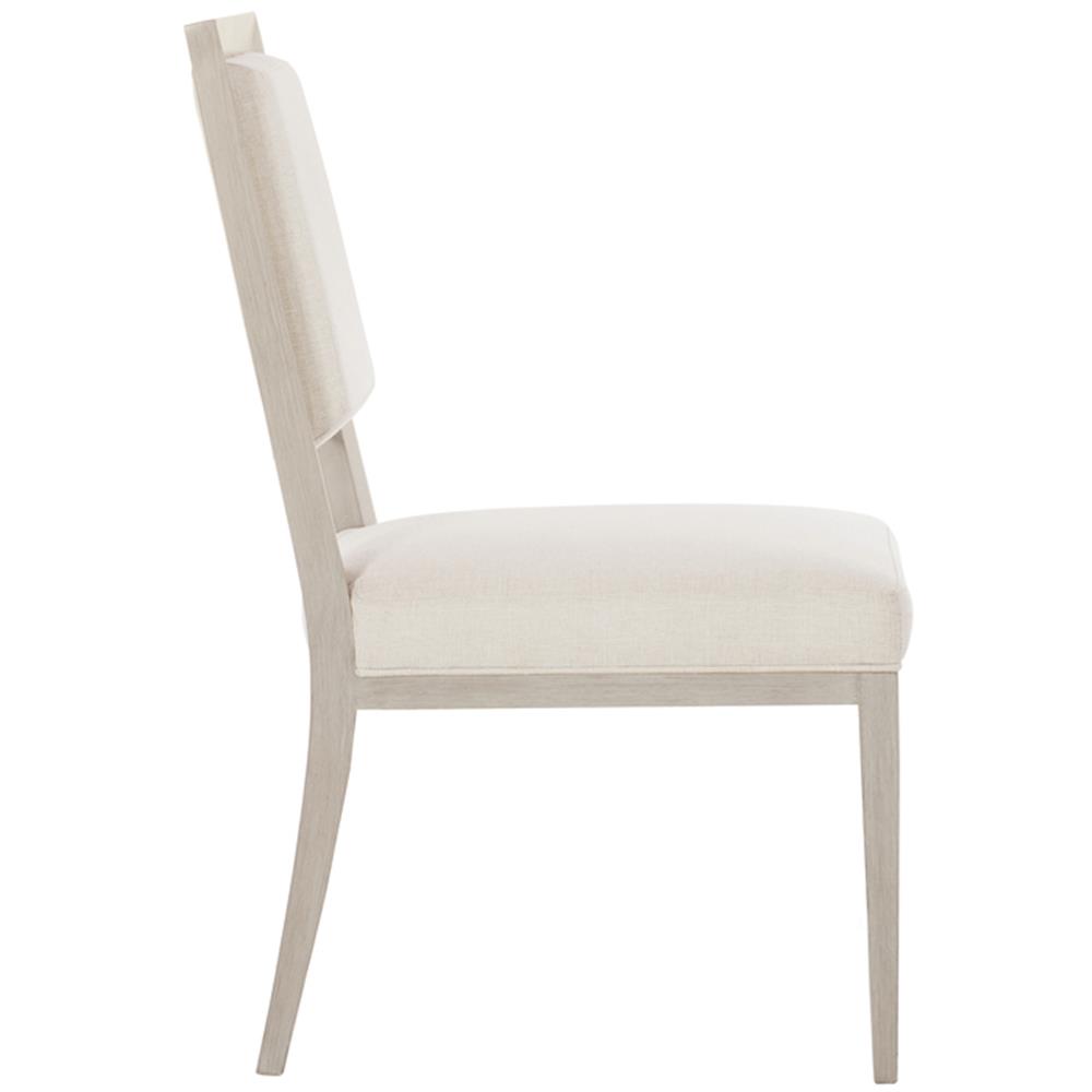 Lucille Modern Classic Beige Grey Wood Square Back Dining Side Chair