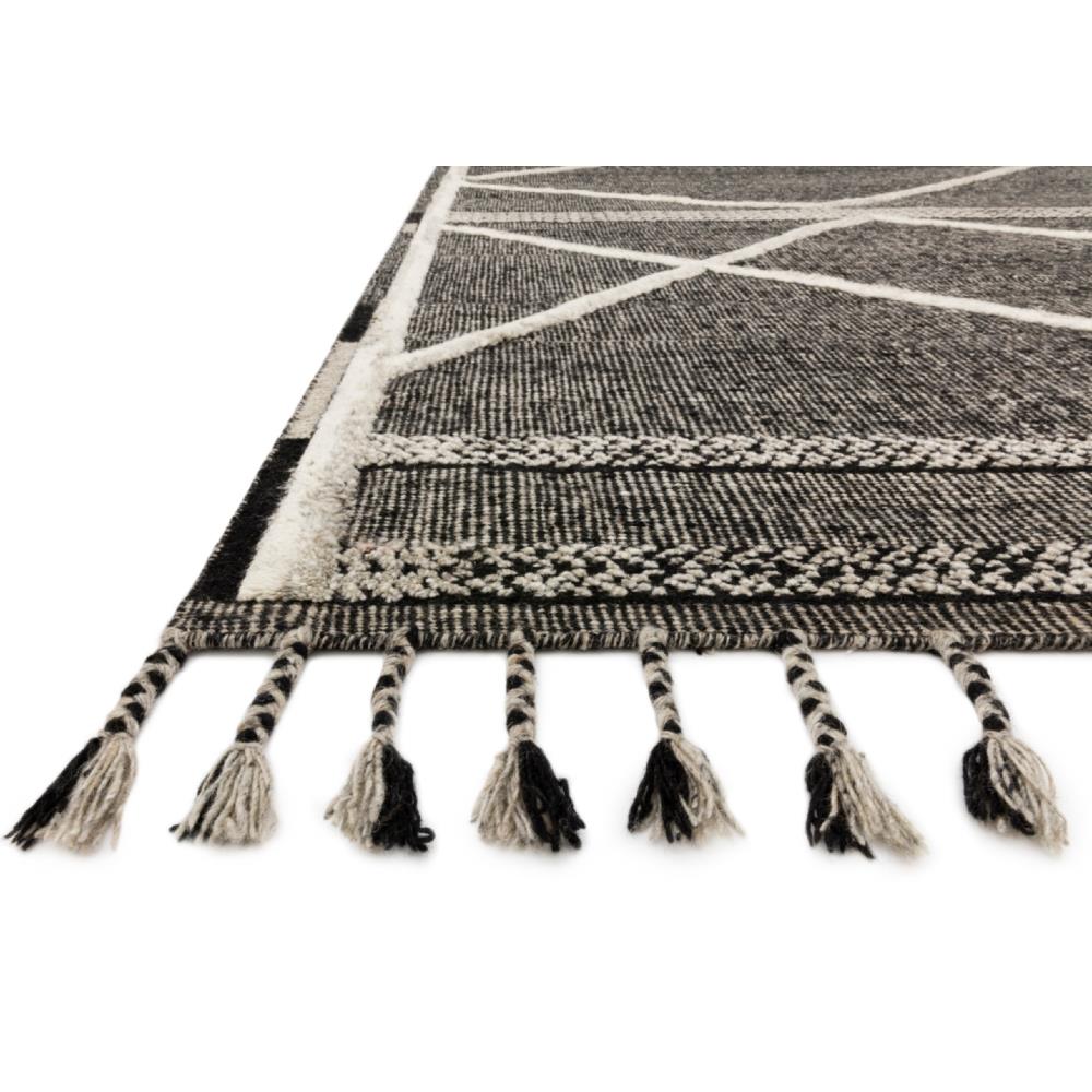 Helen Global Bazaar Black Wool Diamond Patterned Hand Knotted Rug - 9'6 ...