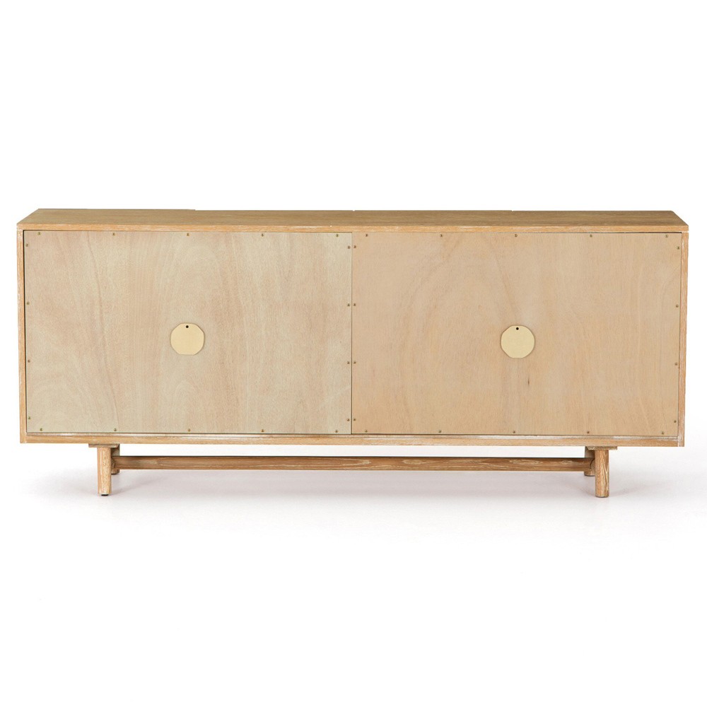 Mira Rustic Lodge Brown Oak Wood Dining Sideboard