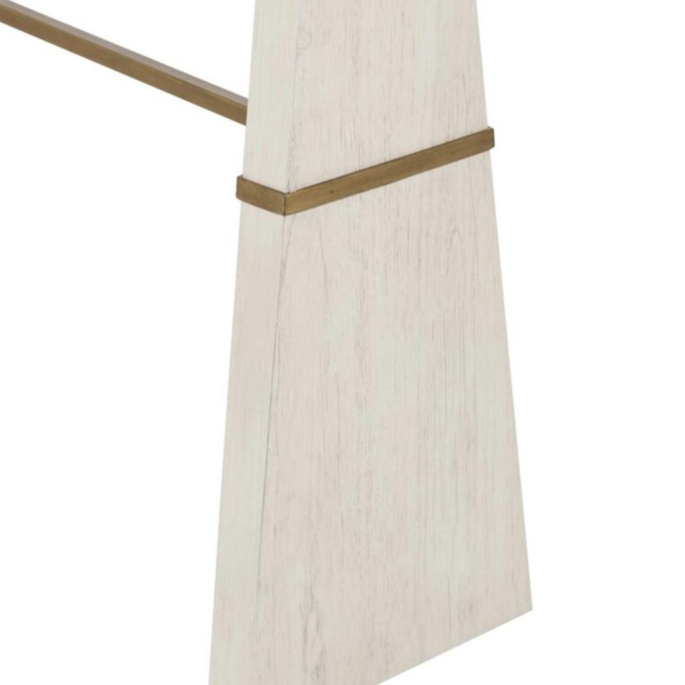 Van Modern Classic White Wood Gold Iron Console Table