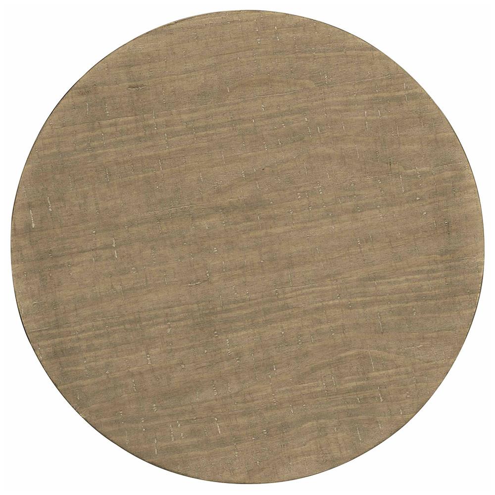 Rustom French Country Round Wood Veneer Top Metal Base Side End Table ...