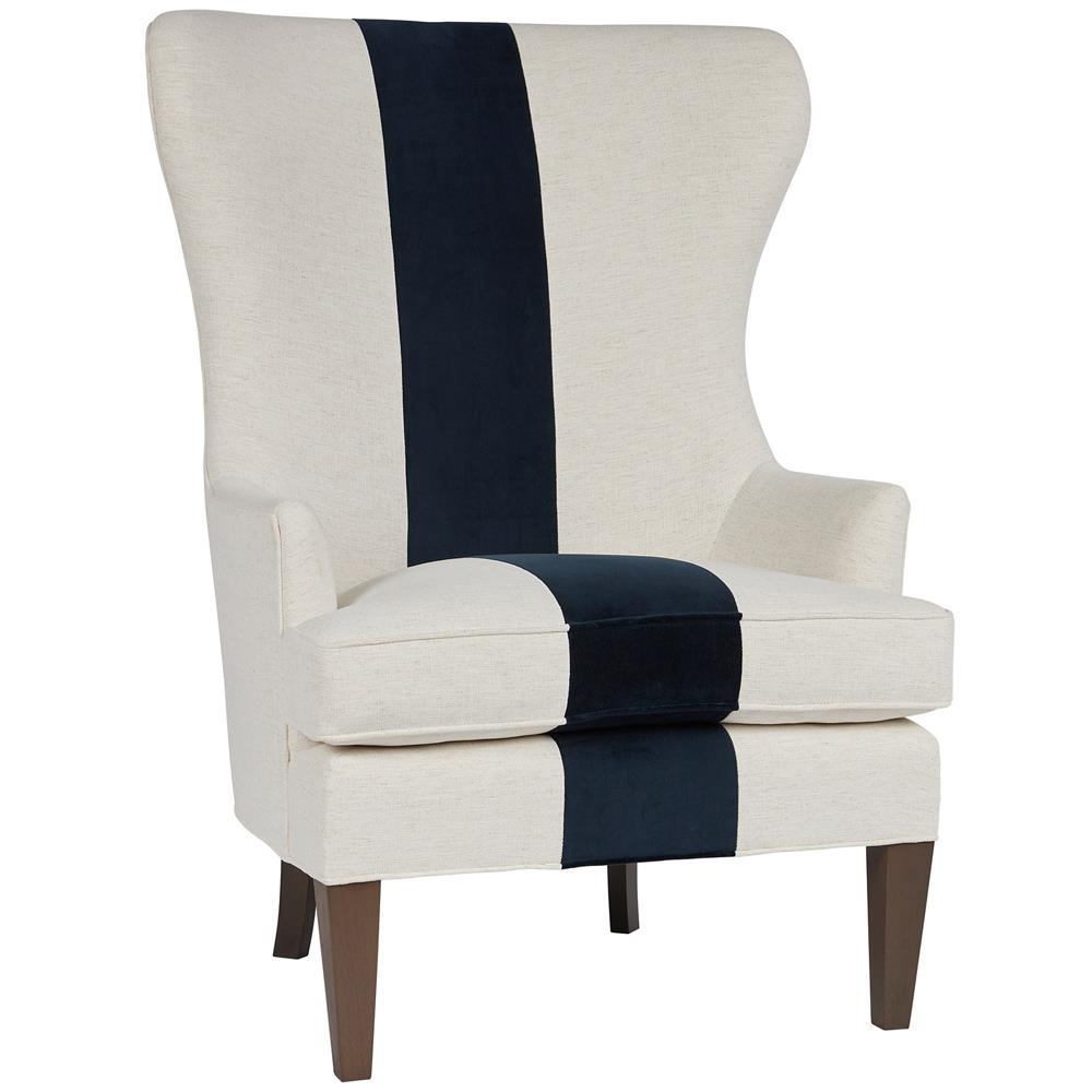 Pablo Coastal Beach White Performance Upholstered Wing Chair