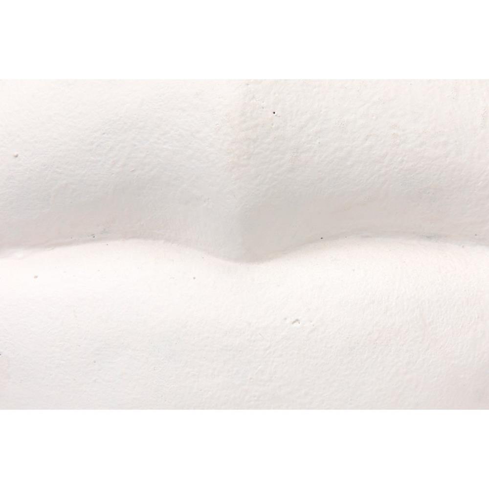 Mavery Modern White Cement Lip Sculpture | Kathy Kuo Home