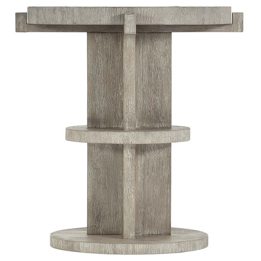 Owen Modern Classic Brown Wood Round Side End Table | Kathy Kuo Home