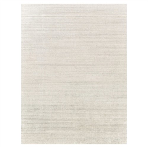 Sanctuary Modern Cream Wool Bamboo Silk Solid Rug - 14'x18'