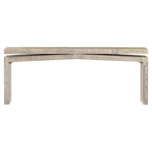 Rayan Rustic Lodge Grey Reclaimed Pine Wood Rectangular Console Table