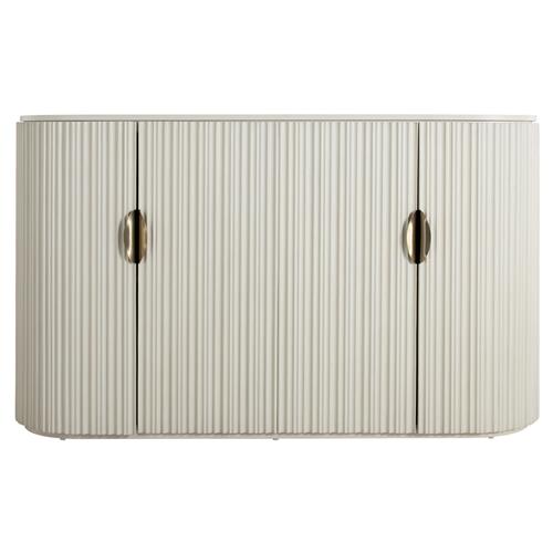 Isadora Modern Classic Sesame White Ribbed Sideboard | Kathy Kuo Home