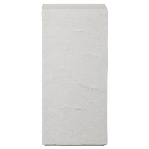 Cyndra Modern Classic White Concrete Outdoor Plinth Pedestal - 31"
