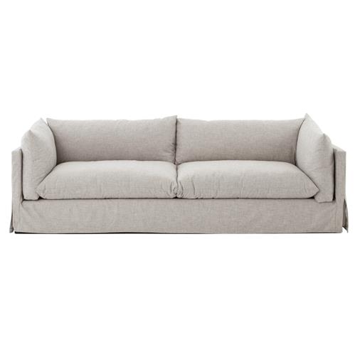 Alexa Modern Classic Beige Performance Upholstered Slipcovered Sofa ...