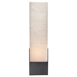 Visual Comfort Covet Modern Bronze Metal Alabaster Tall Box Bath Sconce ...