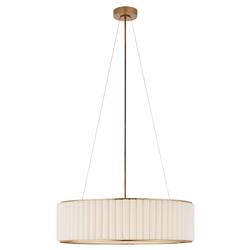 Visual Comfort Palati Antique Brass Linen Shade Linear Chandelier ...