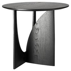 Bianca Modern Classic Black Oak Side Table | Kathy Kuo Home