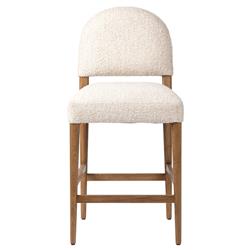 Lysander Modern Classic Cream Performance Brown Oak Counter Stool