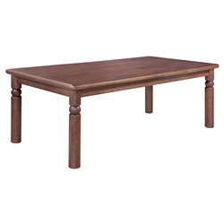 Bella Updated Traditional Dark Brown Wood Rectangular Dining Table - 84 ...