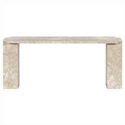 Valerie Modern Classic Beige Marble Rectangular Console Table