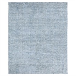 Jeziel Modern Classic Dusty Blue Bamboo Silk Solid Rug - 9'x12' 9'x12 ...