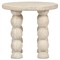 Anza Coastal Beach Natural Rattan Round End Table | Kathy Kuo Home