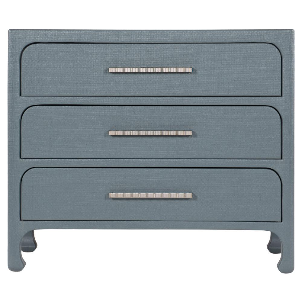 Spencer Modern Classic Blue Wood 3 Drawer Bachelor Chest Dresser ...
