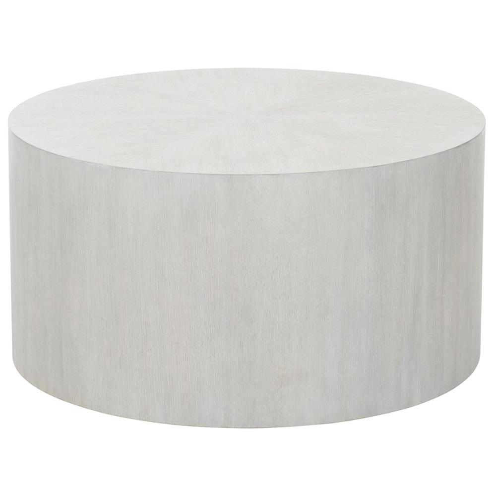 Trinity Modern Classic White Wood Round Drum Coffee Table - 30" 21" W ...