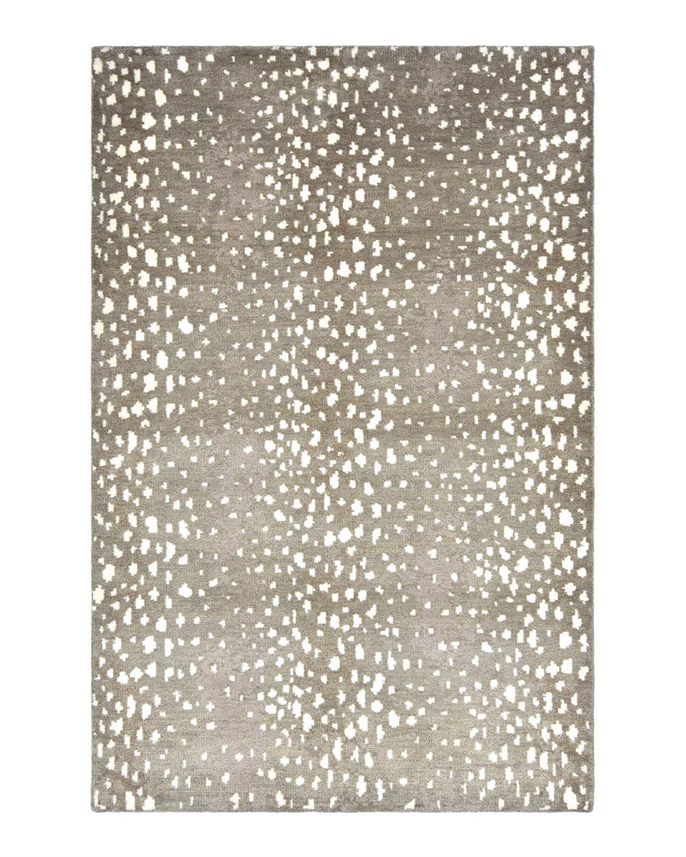 Lewis Modern Sand Wool Animal Patterned Hand Knotted Rug - 5'x8' 5'x8 ...