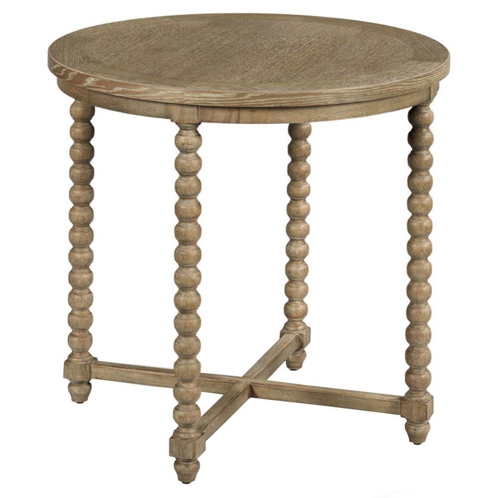 Caldera Coastal Beach Vintage Brown Wood Round Lamp Table Wide (over 24 ...