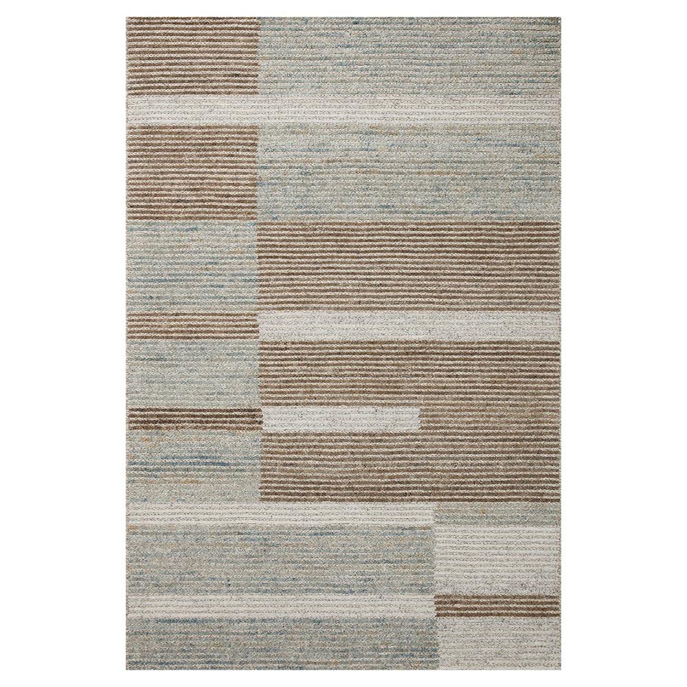 Nyvarra Modern Classic Lagoon Wool Striped Patterned Rug - Sample ...
