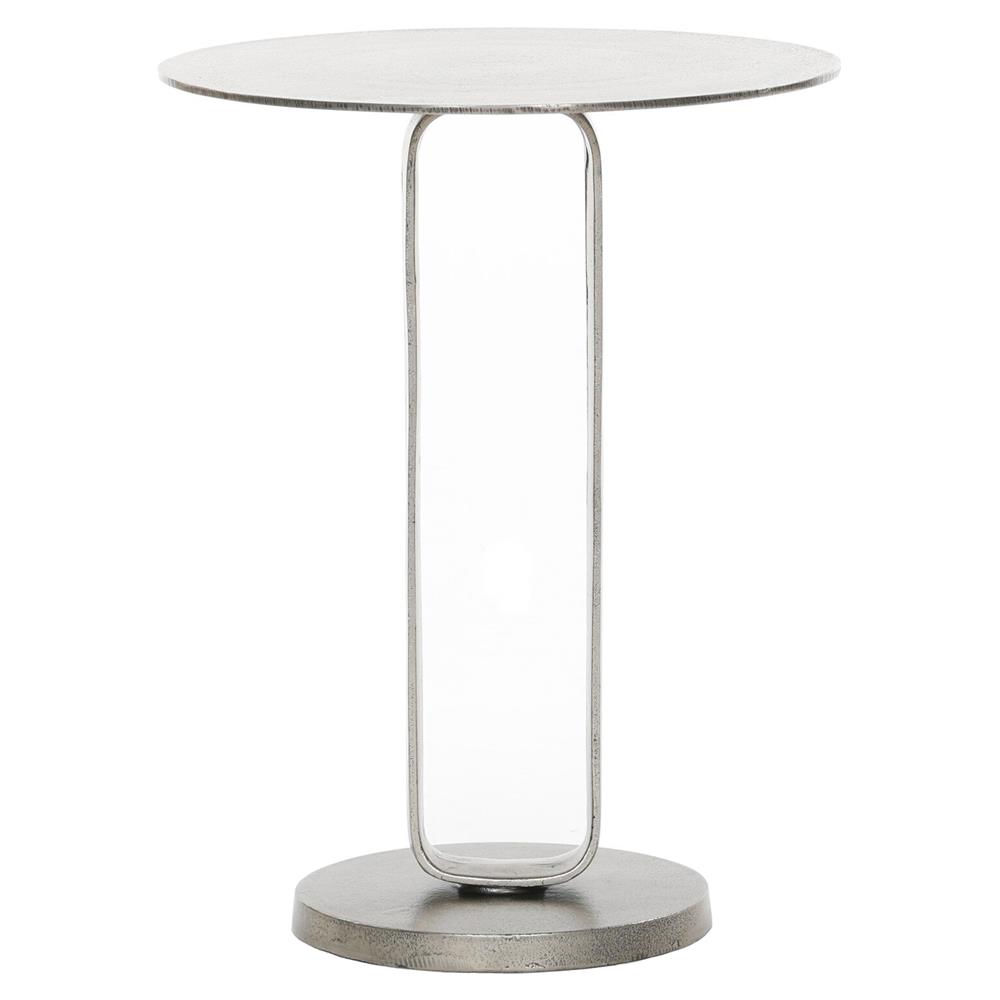 Sam Modern Classic Silver Aluminum Round Side End Table Standard (14 ...