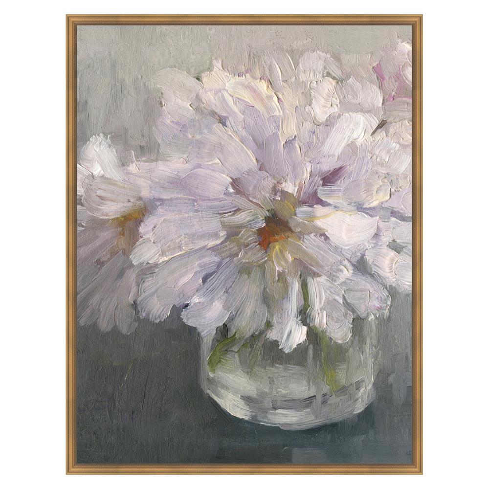 Linde French Country Purple Floral & Botanical Gold Frame Painting ...