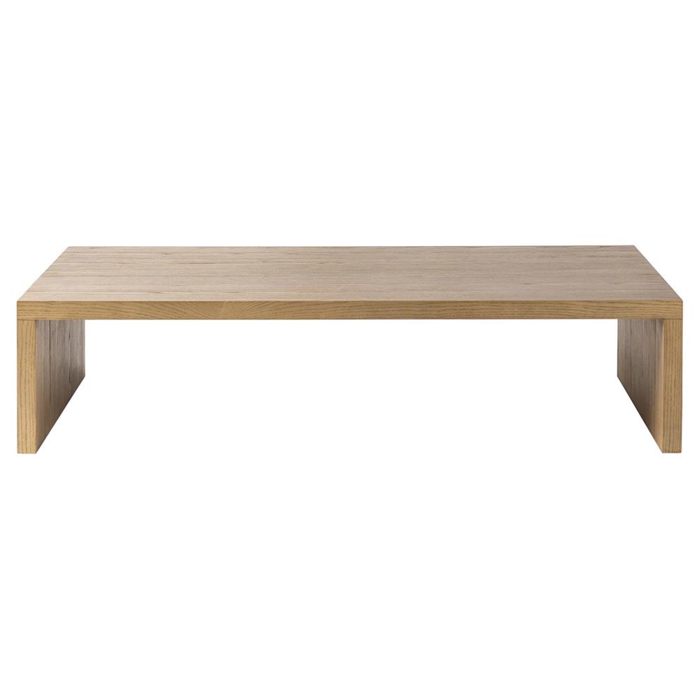 Hathaway Toasted Ash Thick Coffee Table 51" W - 60" W | Kathy Kuo Home
