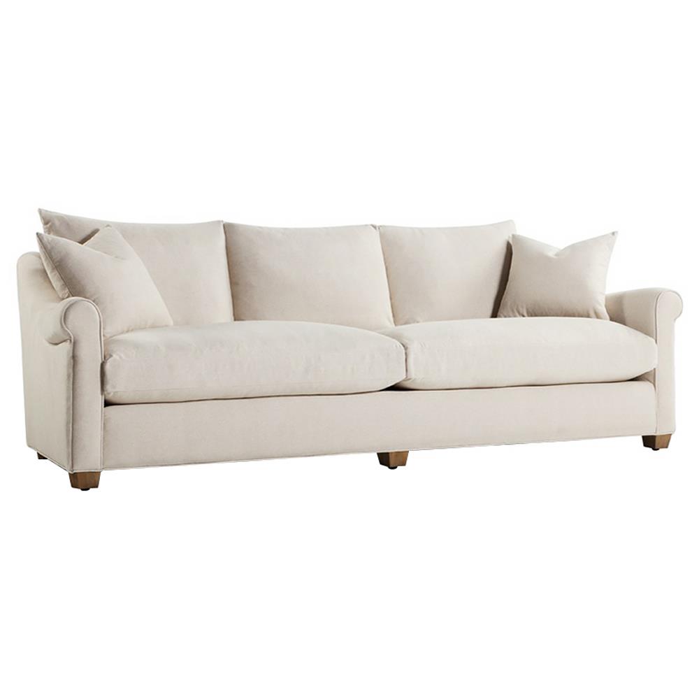 Meredith Updated Traditional Cream Upholstered Sofa - 104" | Kathy Kuo Home