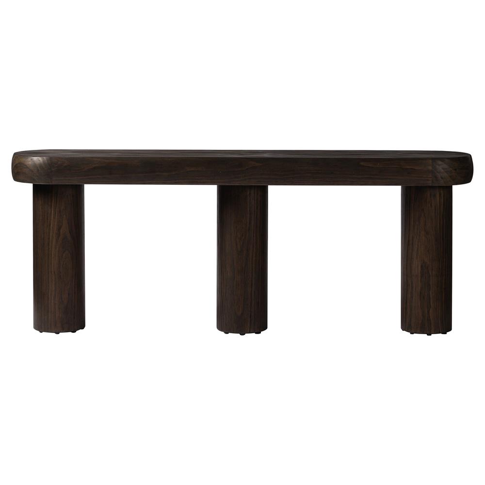 Duke Modern Classic Dark Brown Pine Oval Console Table Extra Long (over ...