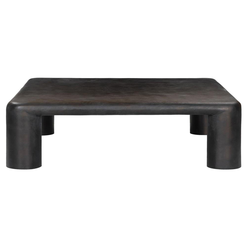 Luke Industrial Loft Bronze Aluminum Square Coffee Table 51" W - 60" W ...