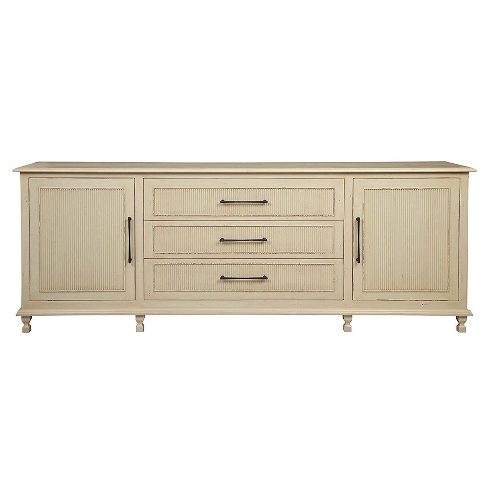 Holden Updated Traditional Cream Wood Sideboard Wide (Over 75" W ...