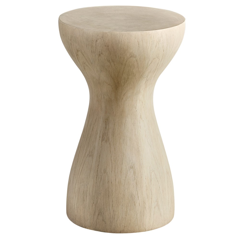 Seana Modern Classic Whitewashed Oak Wood Round Side Table Small (under ...