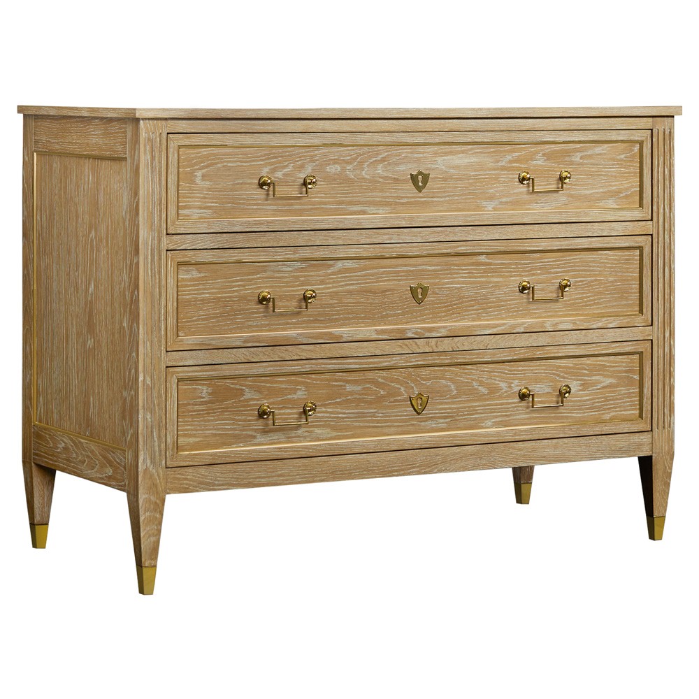 Isabella Updated Traditional Brown Oak Dresser | Kathy Kuo Home