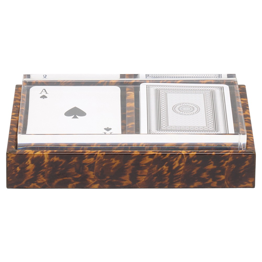 Pigeon and Poodle Carson Traditional Glossy Brown Faux Tortoise Shell ...