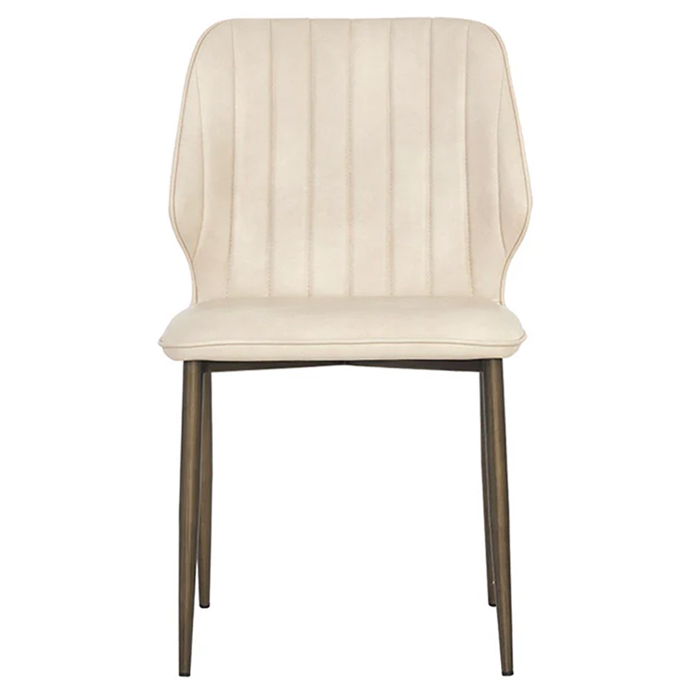Connolly Modern Classic Cream Faux Leather Dining Chair - Set of 2 ...