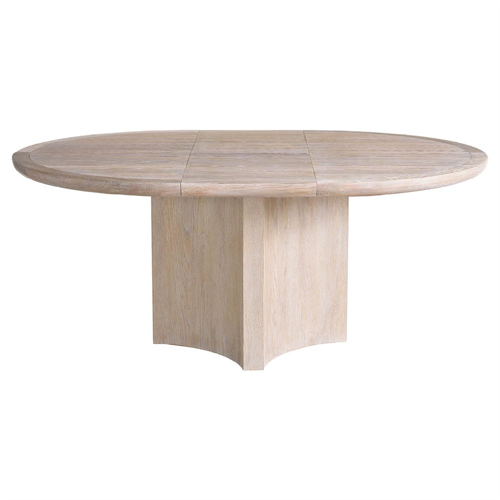 Alwyn Modern Classic Light Oak Round Extendable Dining Table - 54-72 ...