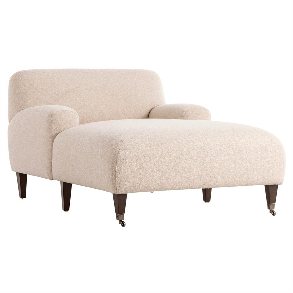 Kent Crete Sand Boucle Chaise Lounge | Kathy Kuo Home