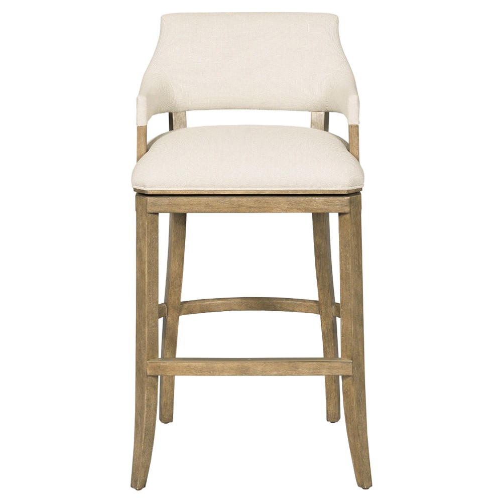 Timothy Modern Classic Brown Wood Swivel Counter Stool | Kathy Kuo Home