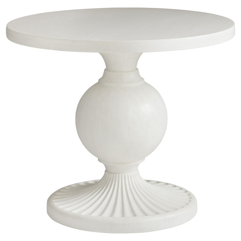 Marco French Country White Wood Round Entry Table - 36" | Kathy Kuo Home