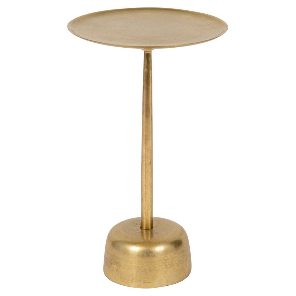 Jalen Modern Classic Gold Aluminum Round End Table Small (under 14" W ...
