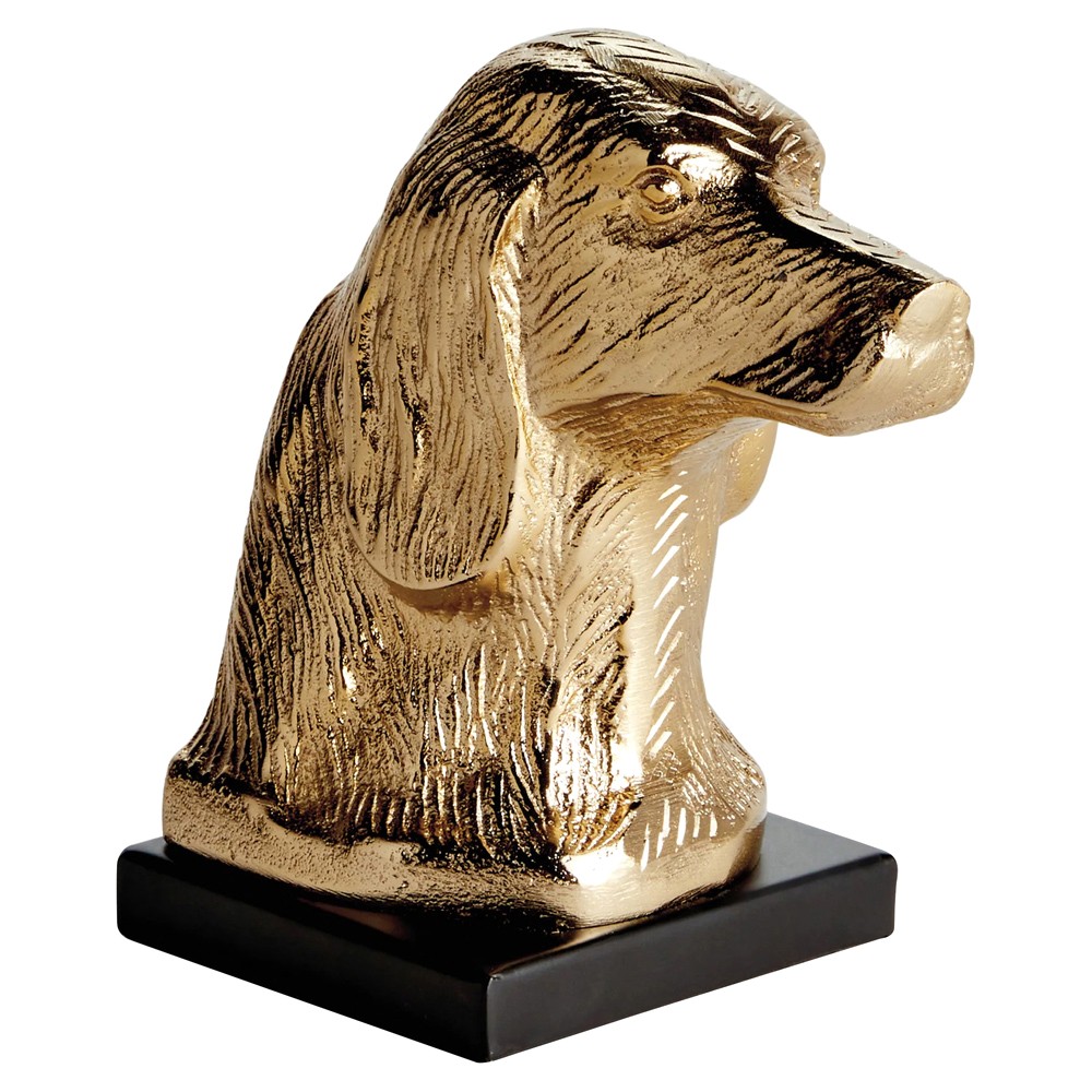Winston Updated Traditional Gold Dog Bust Sculpture Small (5" - 10" H ...