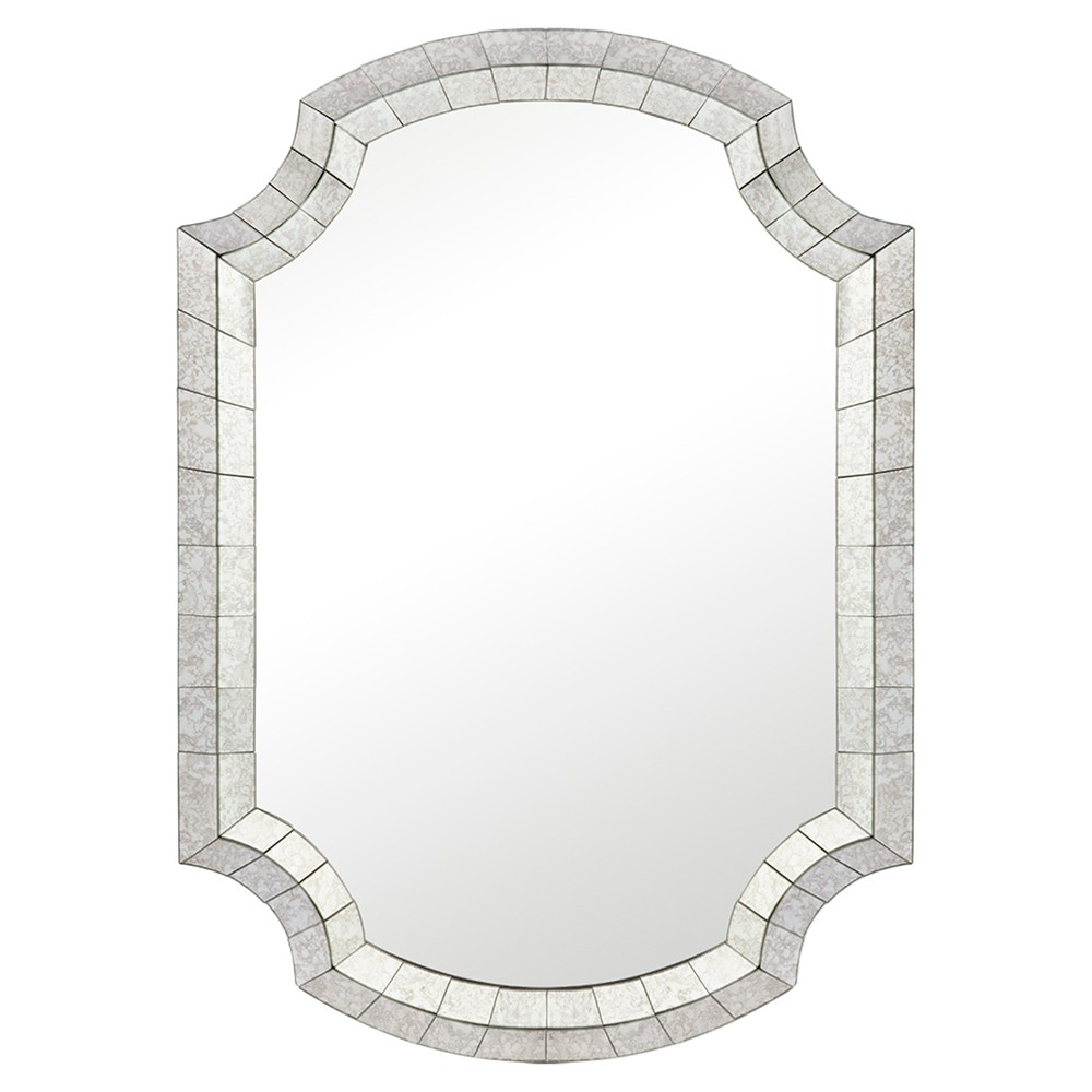 Emerson French Country Geometric Antique Wall Mirror Large (41" - 60 ...