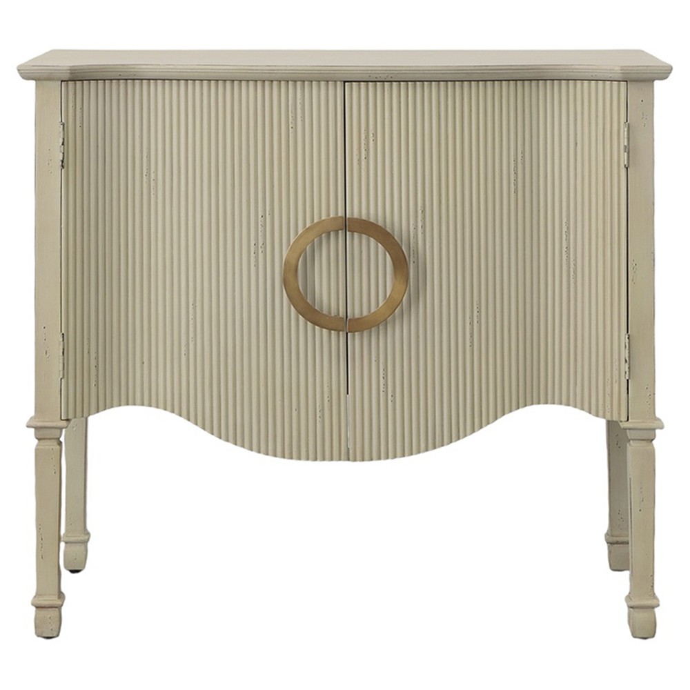 Manon French Country Distressed Cream Mahogany Wood Sideboard - 36 ...
